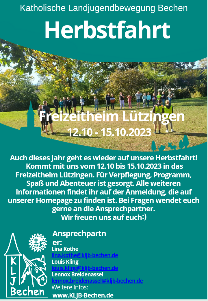 Herbstfahrt 2023 – KLJB Bechen